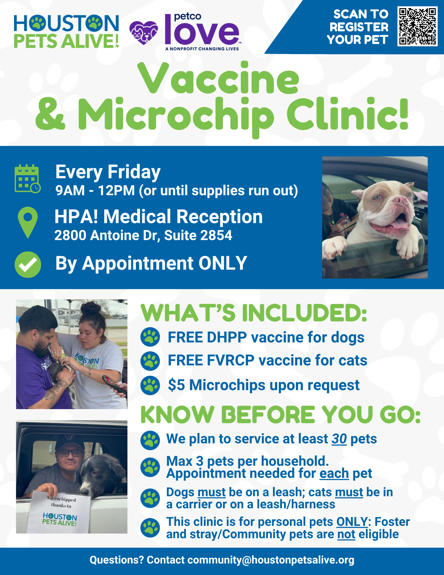 Vaccine & Microchip Clinic - Houston Pets Alive!