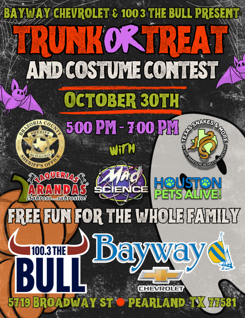 Trunk or Treat with Bayway Chevrolet and 100.3 The Bull! - Houston Pets ...